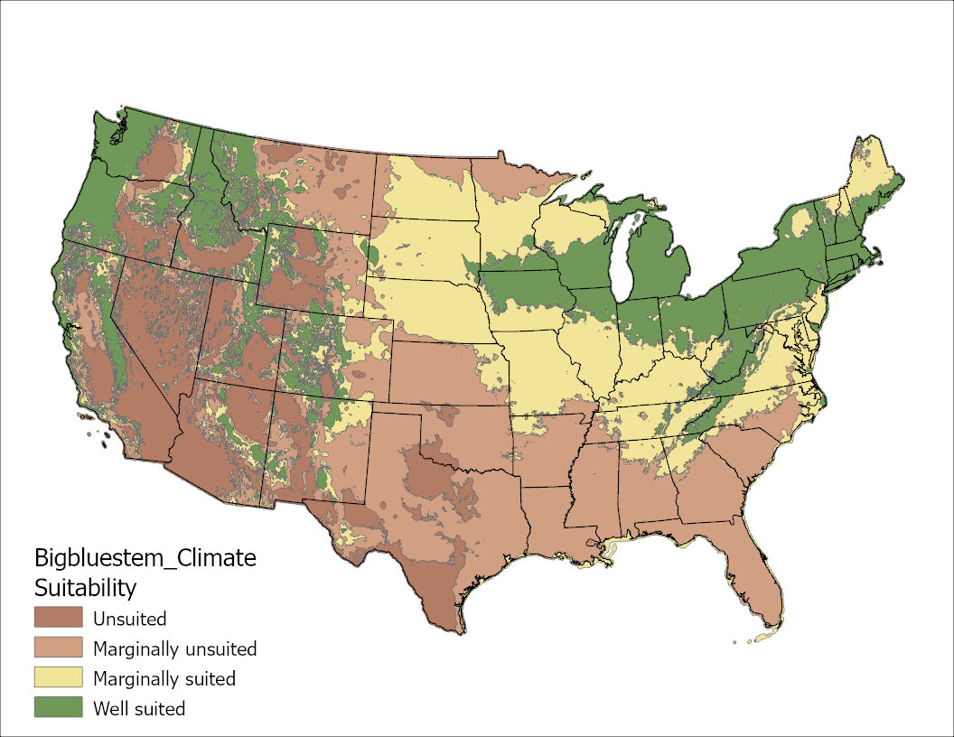 Big Bluestem Climate | Forage Information System | Oregon State University
